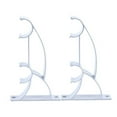 ZJDOAK Double Curtain Rod Bracket, 2 Pack Curtain Rod Hooks Heavy Duty ...