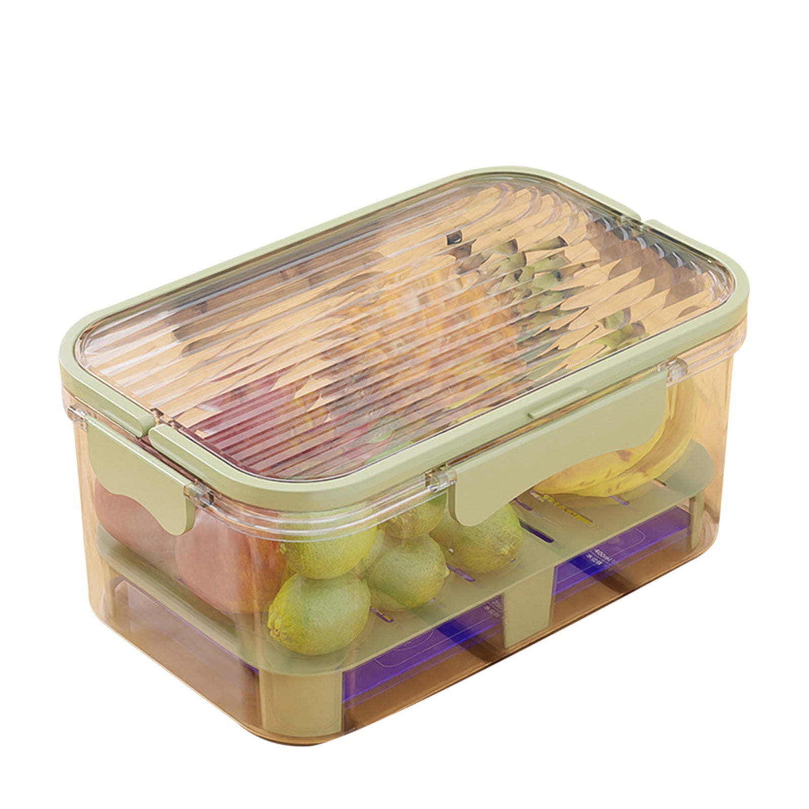 ZJDOAK Fruit Storage Berry Keeper Container with Lid, Portable Food ...