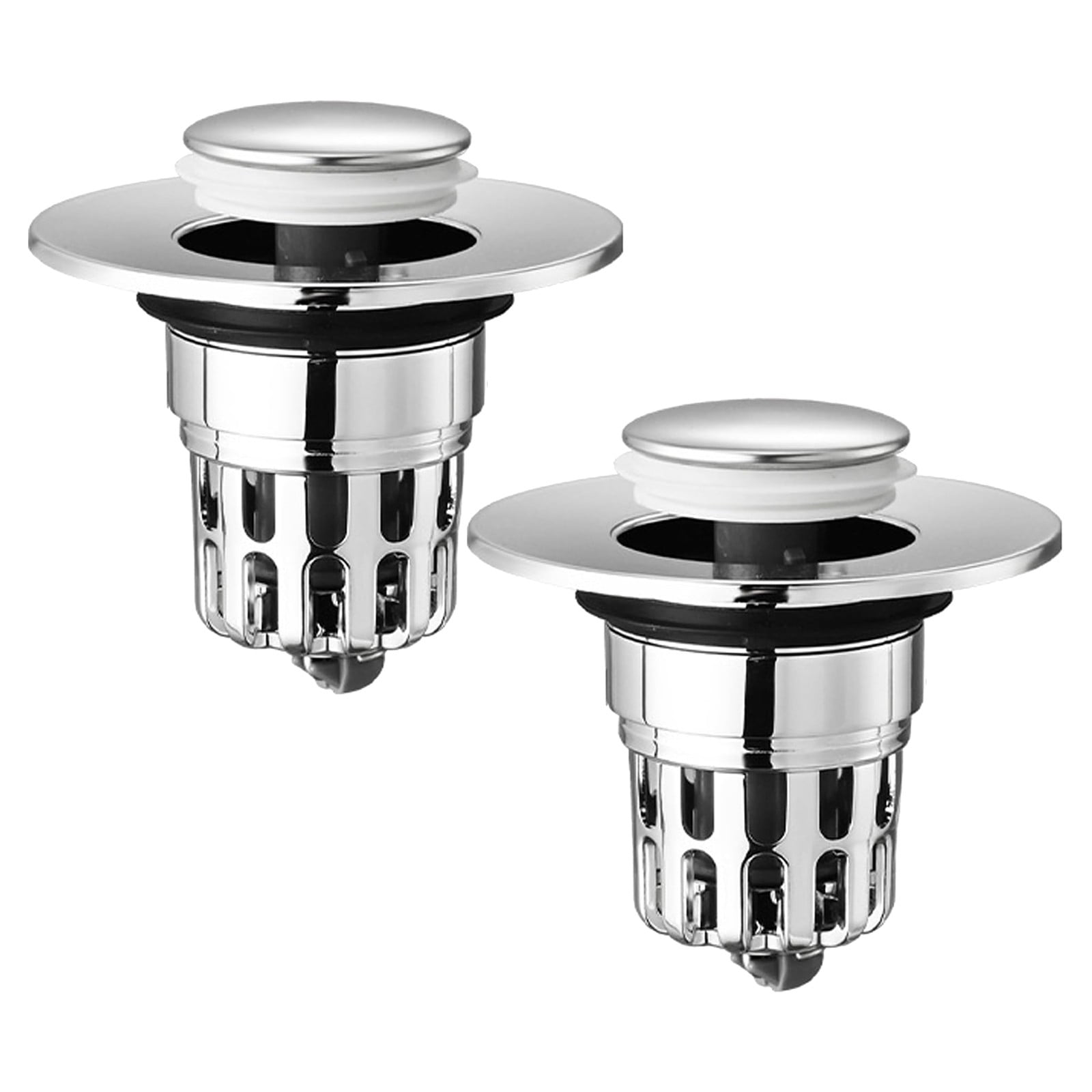 ZJDOAK Universal Bathroom Sink Stopper, Bullet Core Push Type Basin Pop ...