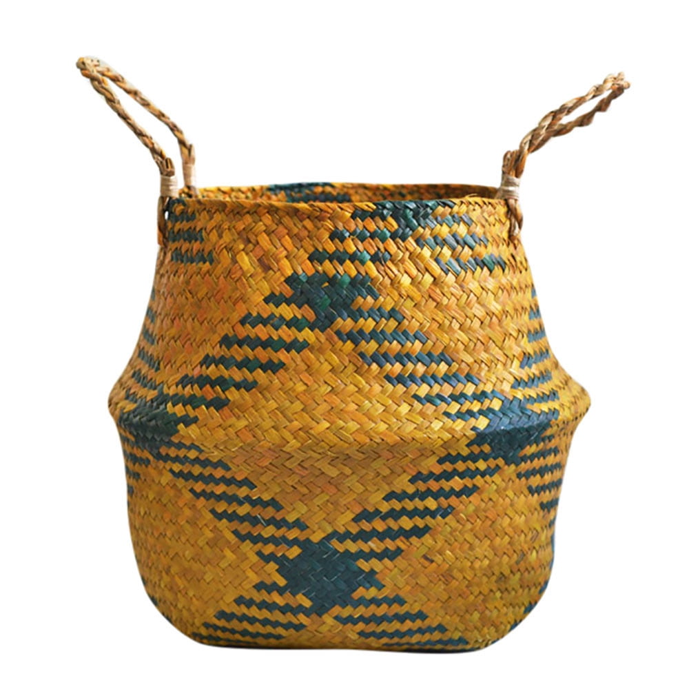 ZJDOAK Wicker Baskets Storage Plant Pot Basket, Woven Seagrass Plant ...