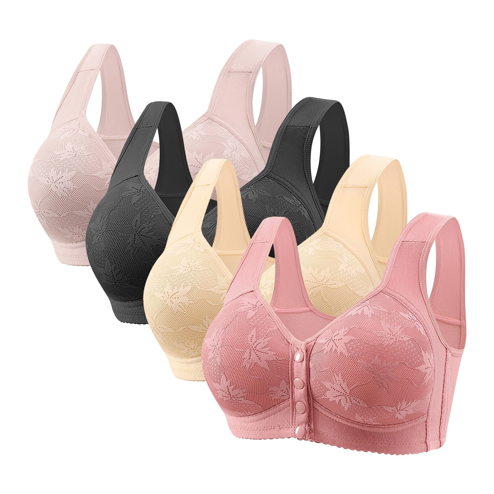 ZJFXGS Daisy Bras for Older Women Front Open Bras for Women Women'S ...