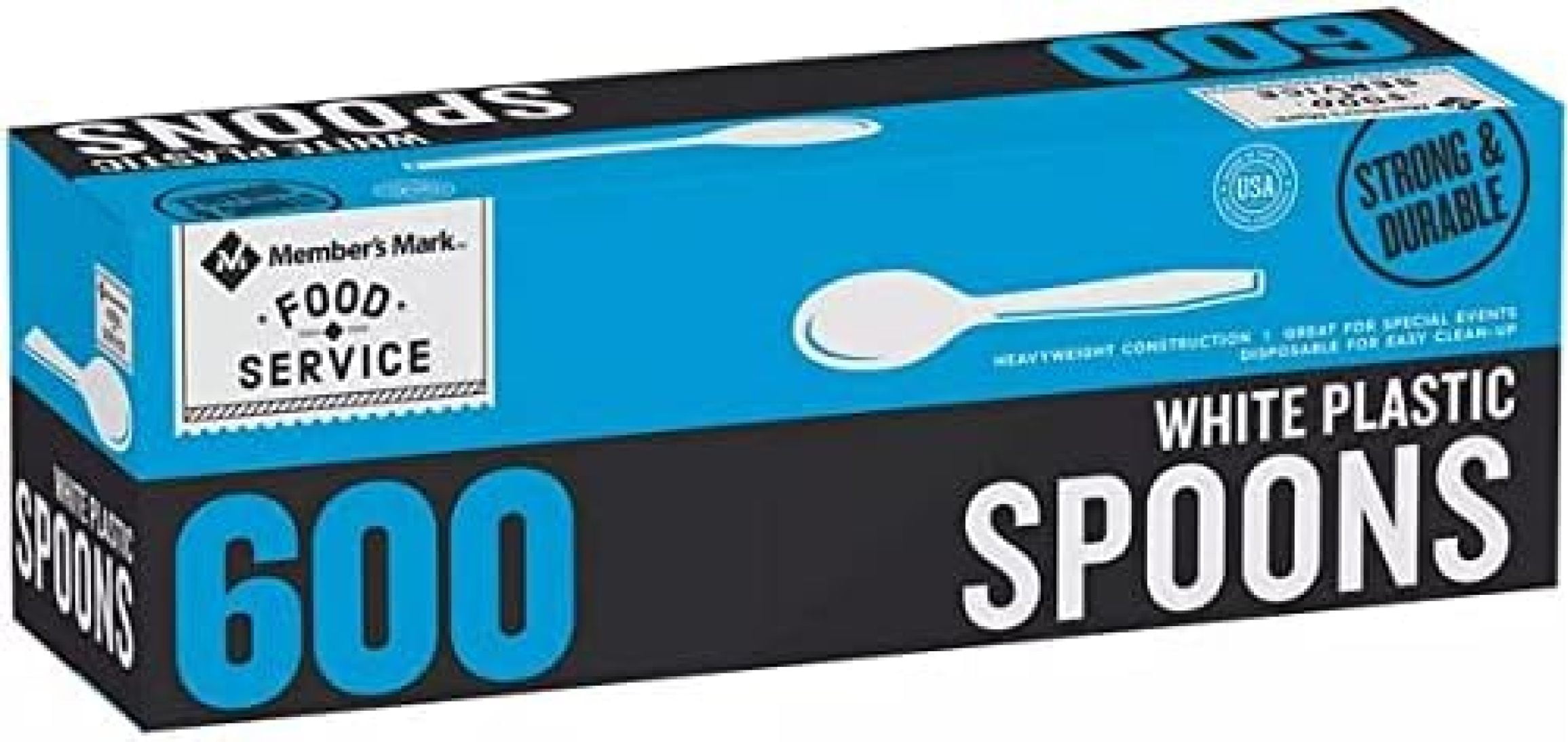 ZJHP Heavyweight White Plastic disposable (Spoons , Forks ,Knives) Great for home, office and ...