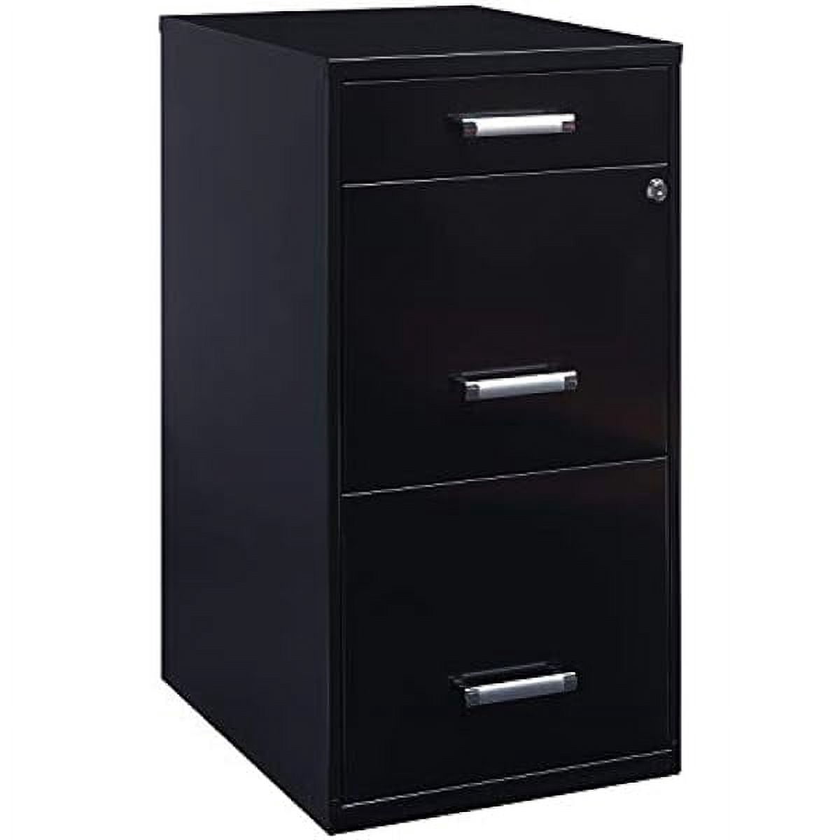 ZJINJIN 3 Letter Width Pencil Drawer SOHO Vertical File Cabinet, Black ...