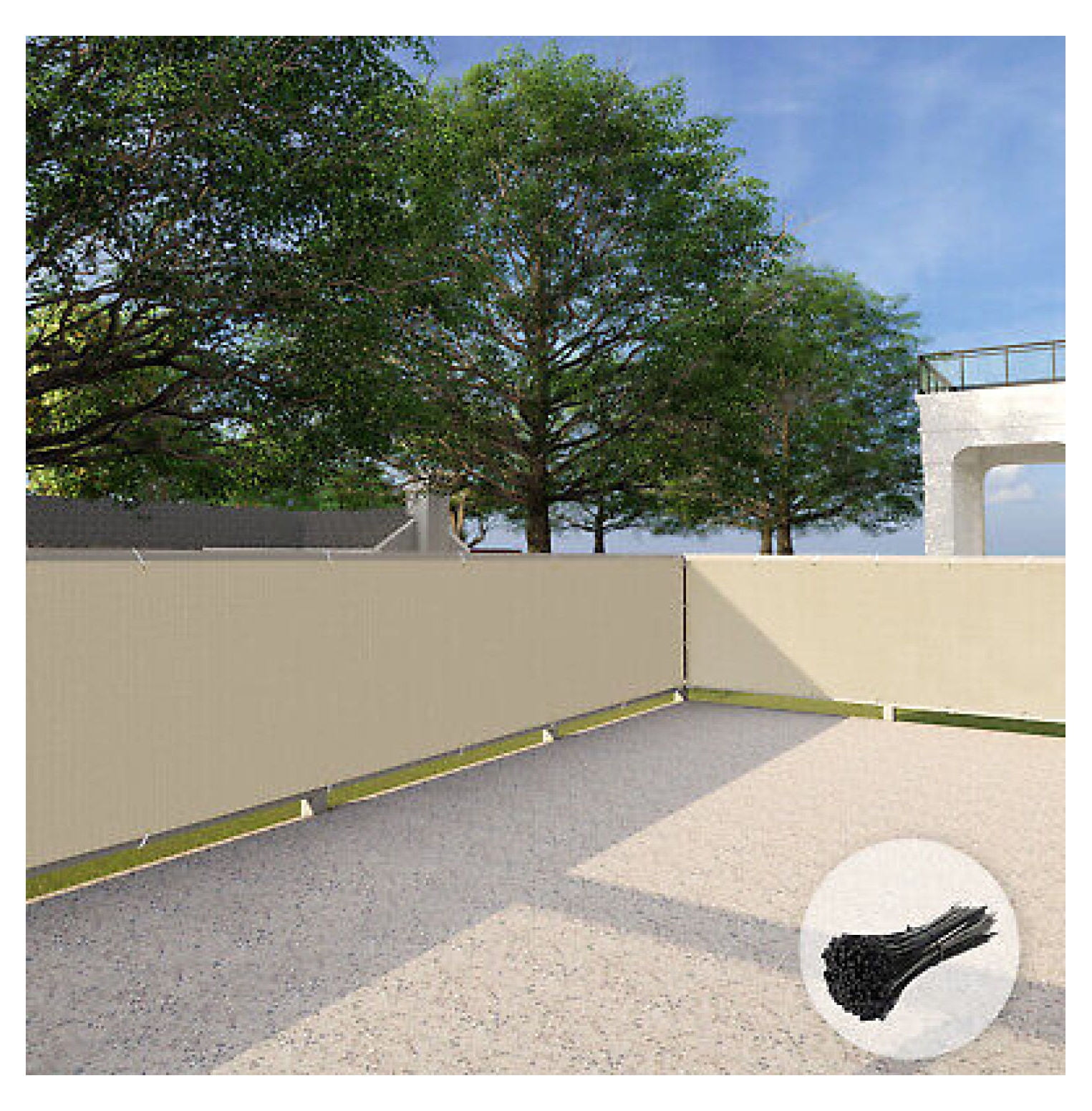 ZJINJIN 30" 2.5' tall BalconyFence Windscreen Privacy Screen Cover ...