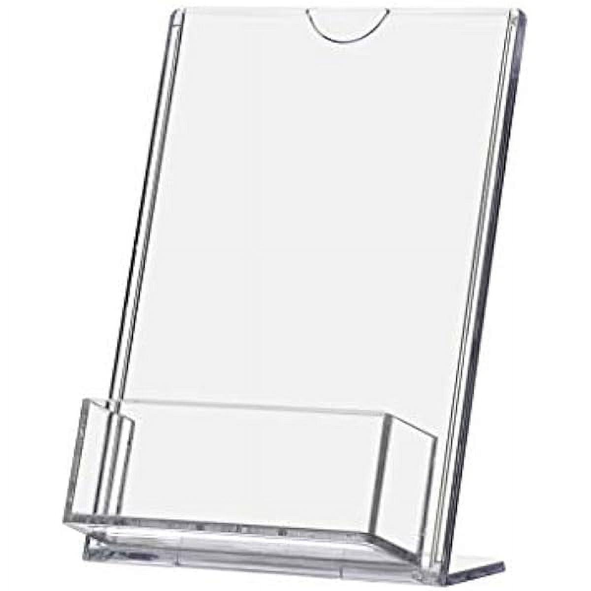 ZJINJIN 6 Pack Acrylic Sign Holder 4 x 6 Inch with 3.5" x 2" Business ...