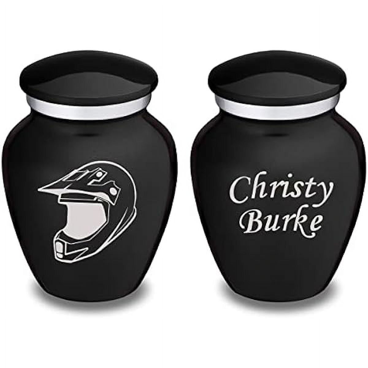 ZJINJIN Keepsake Embrace Dirt Bike Cremation Urn with Custom Engraving (Black) - Walmart.com