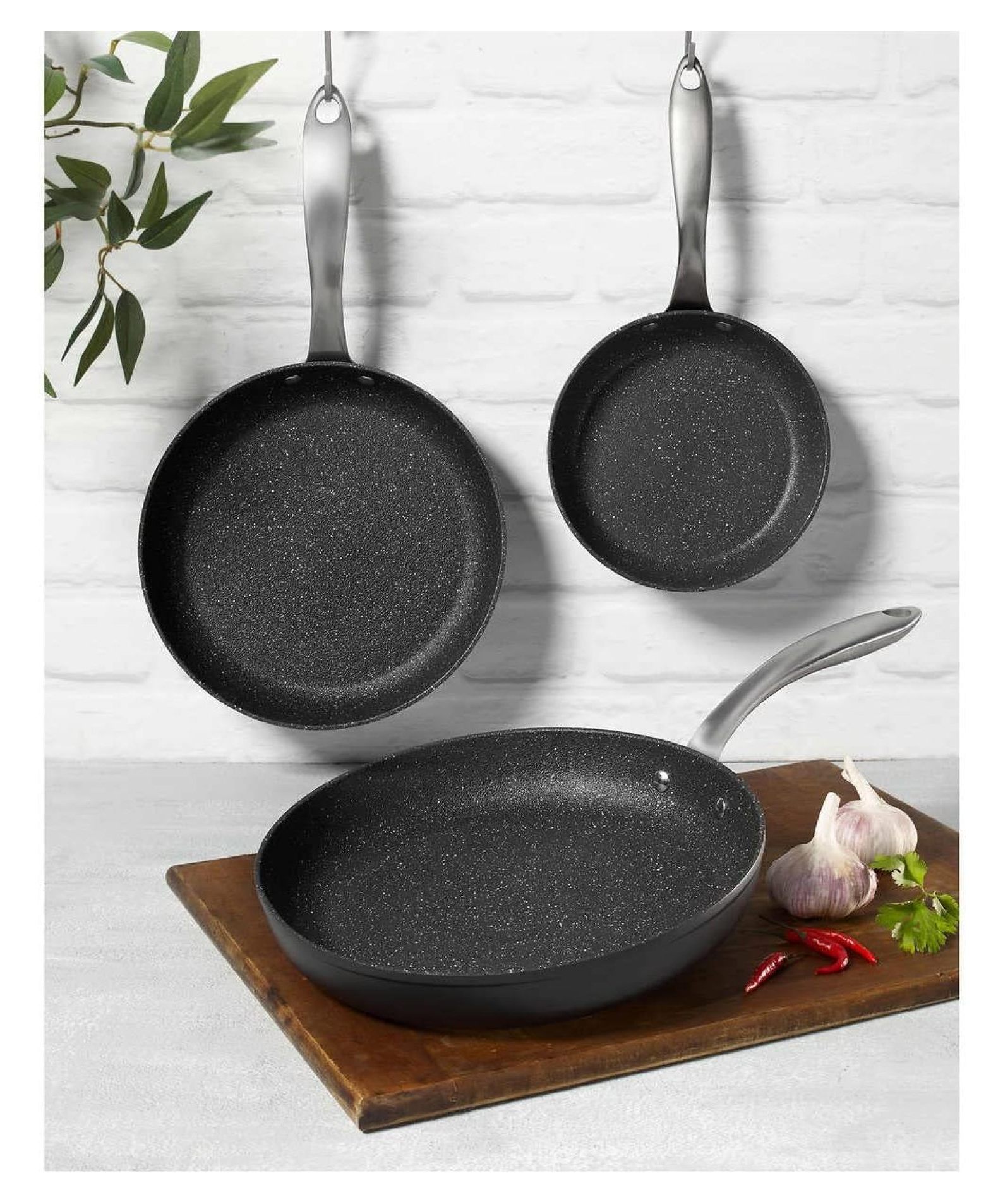 ZJINJIN Skillet Set with Riveted Stainless Steel Handles for a Safe ...
