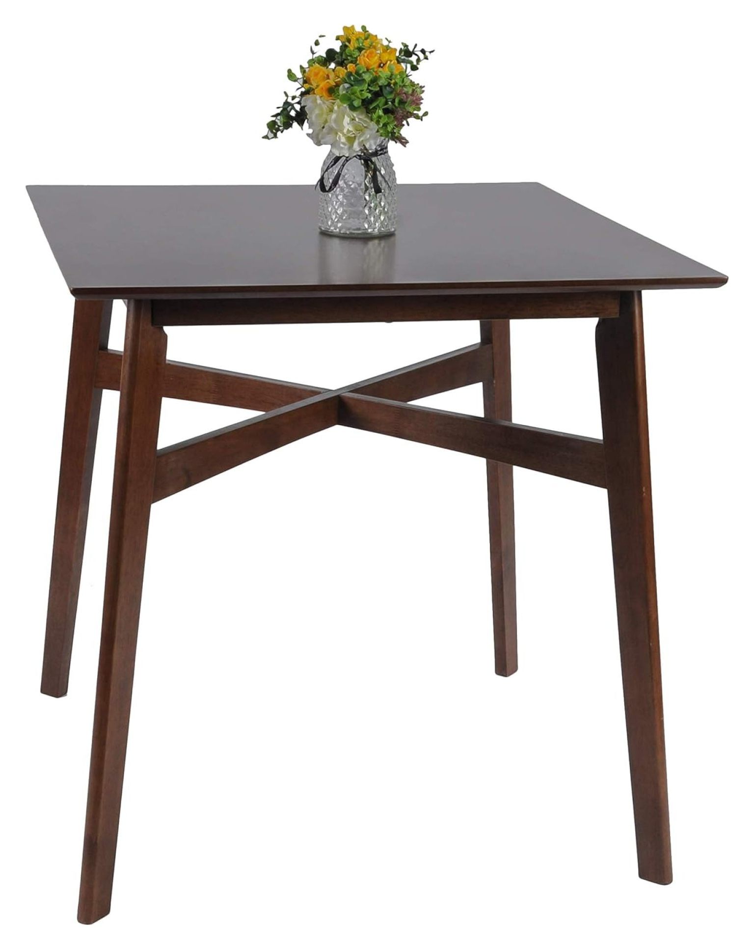 ZJINJIN Square 4-Person Wood Dining Table for Kitchen Modern Home ...