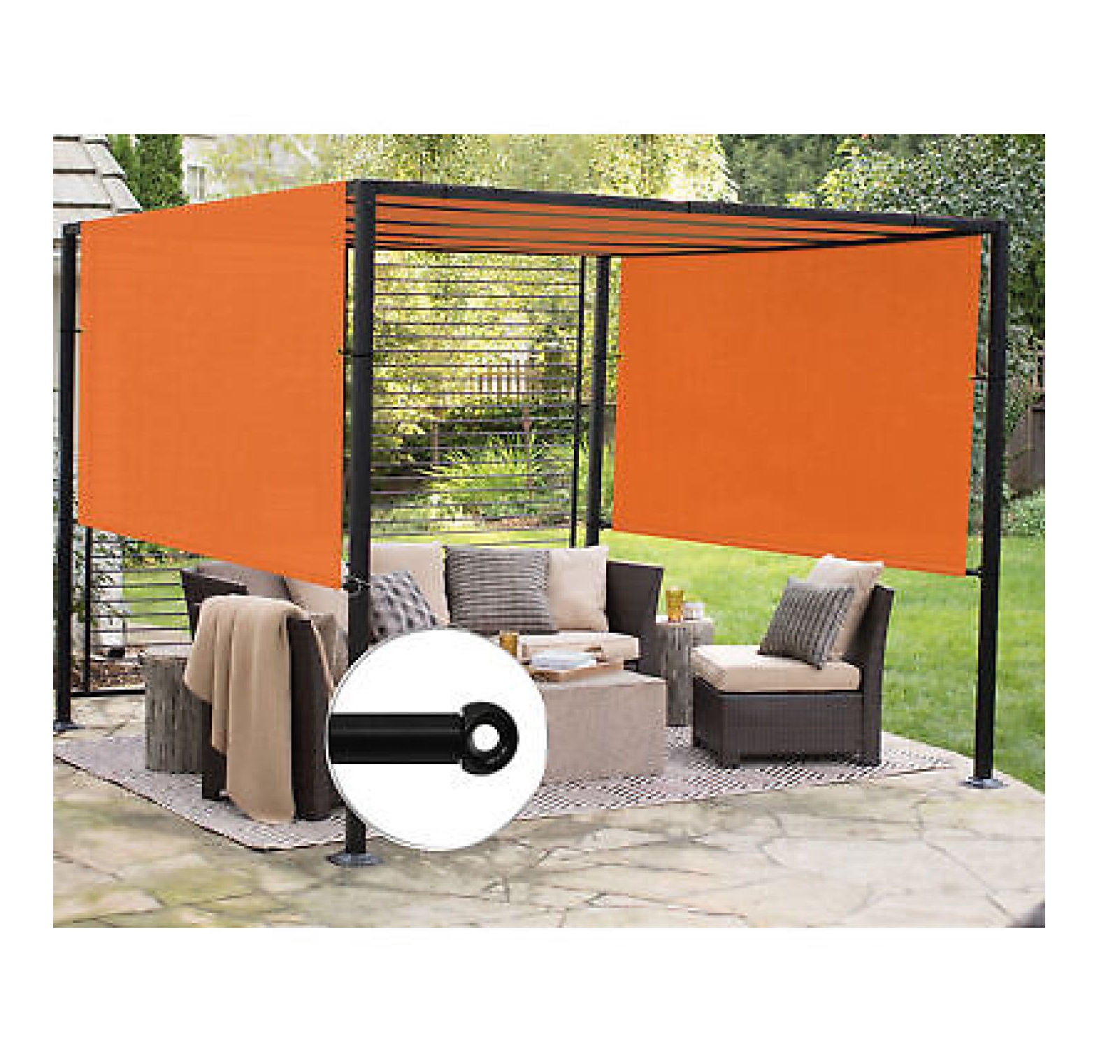 ZJINJIN Universal Replacement Pergola Shade Cover Canopy w/ Rod Pocket ...