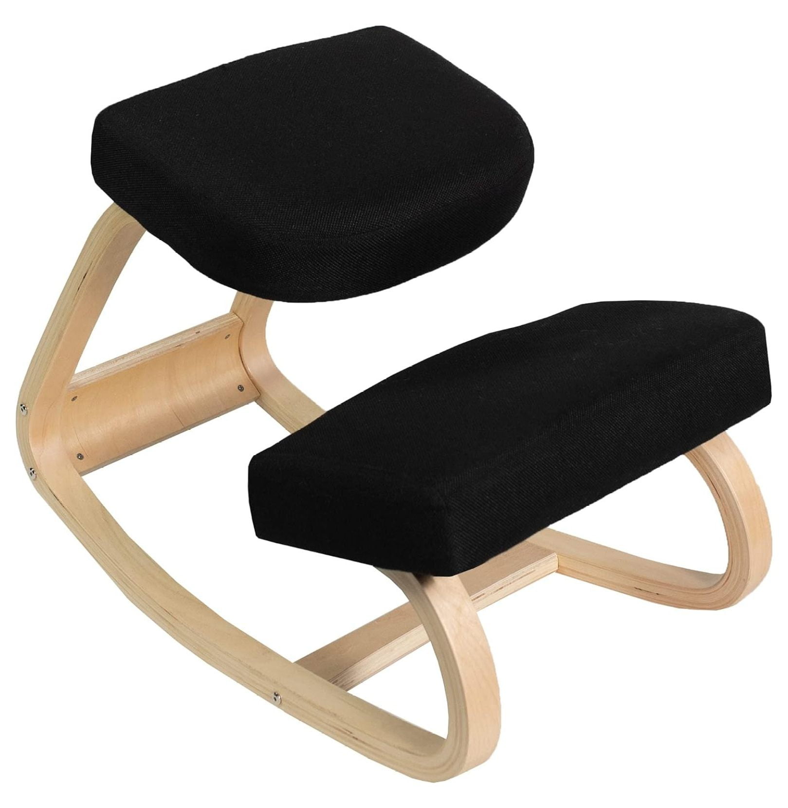 ZJINJIN Wooden Rocking Kneeling Chair, Ergonomic Rocker Stool for Home ...