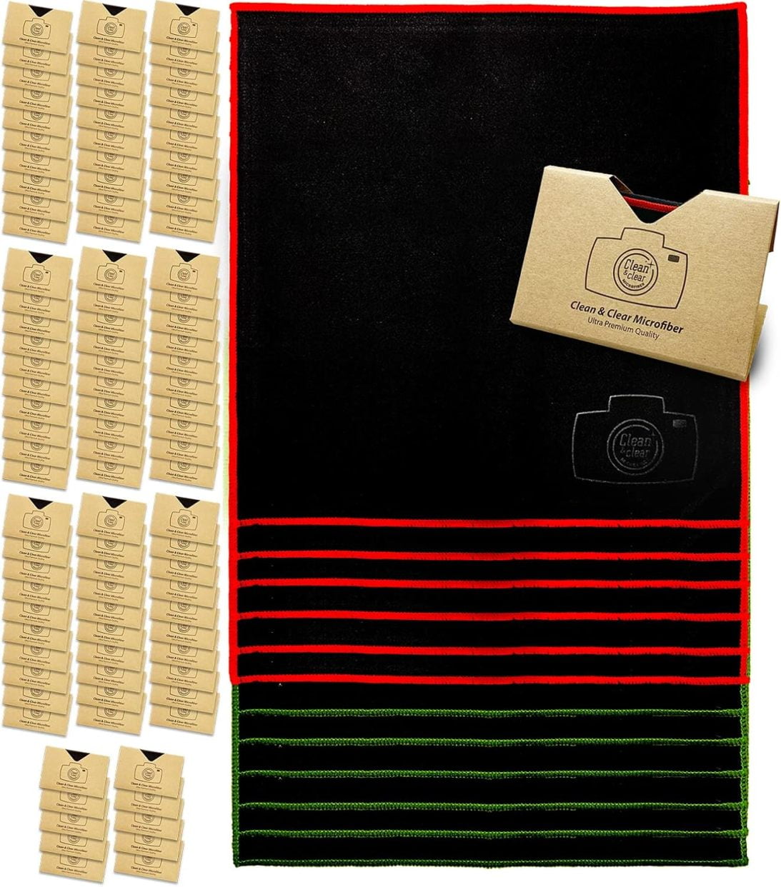 ZJLF Cleaning Cloth, EXTRA LARGE [100 Pack] ULTRA PREMIUM Microfiber ...