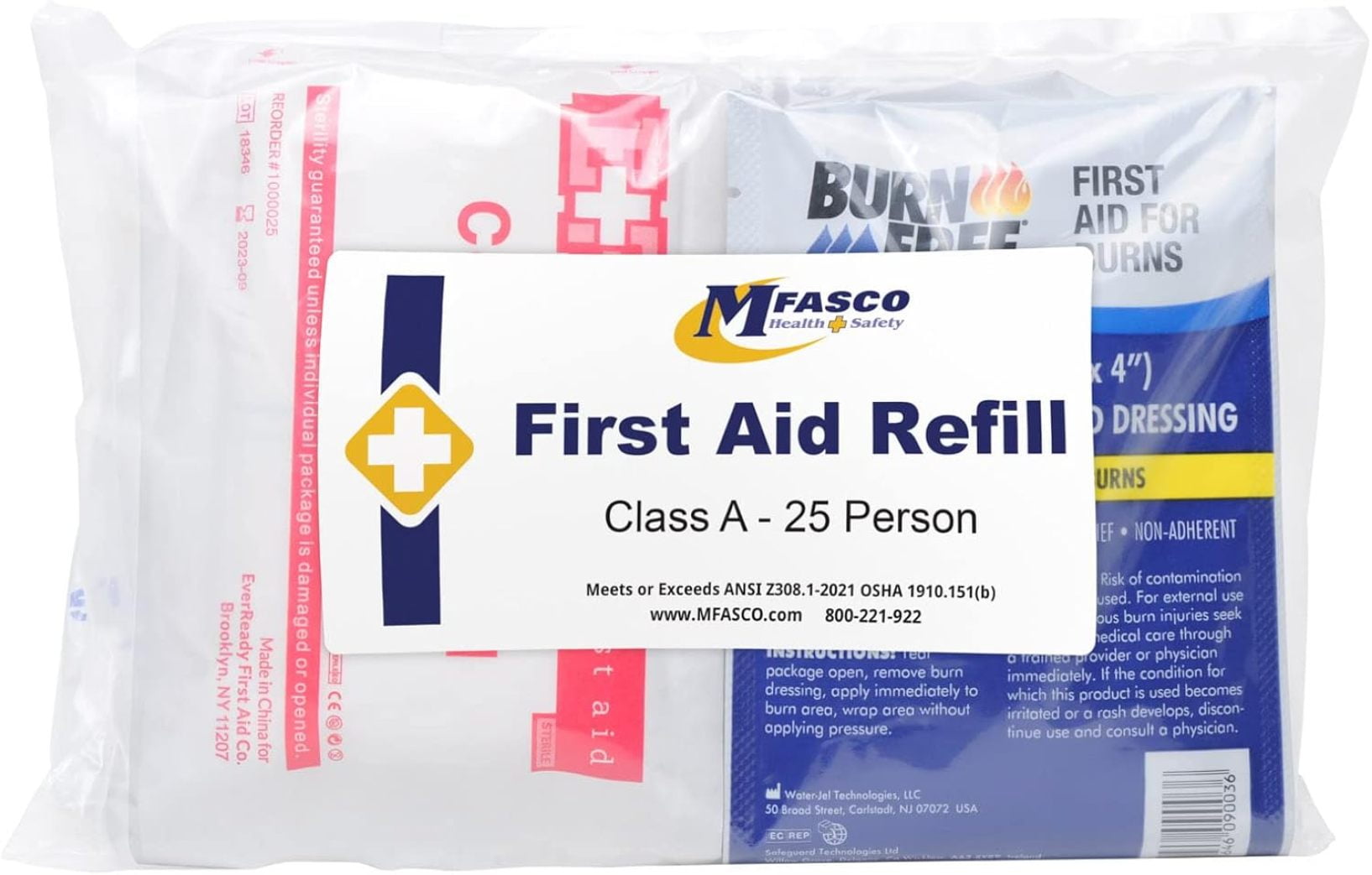 ZJLF First Aid Kits Refill Pack for ANSI Z308.1-2021 Class A OSHA Kit ...