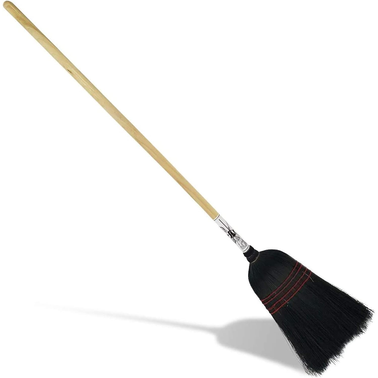 ZJMF Wooden Broom - Handmade Amish Corn Broom with Hard Wood Handle ...