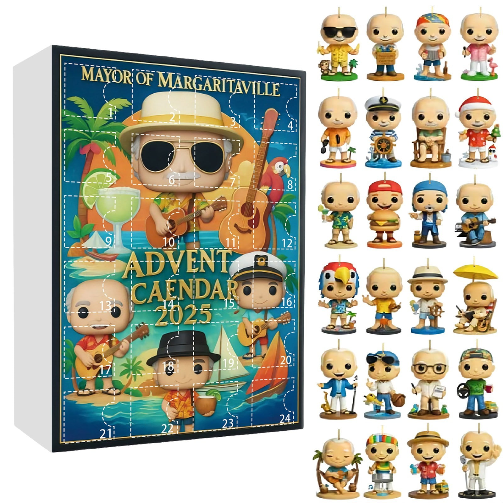 ZJNGJC 2D Character Countdown Calendar Set with 24 Acrylic Collectible ...