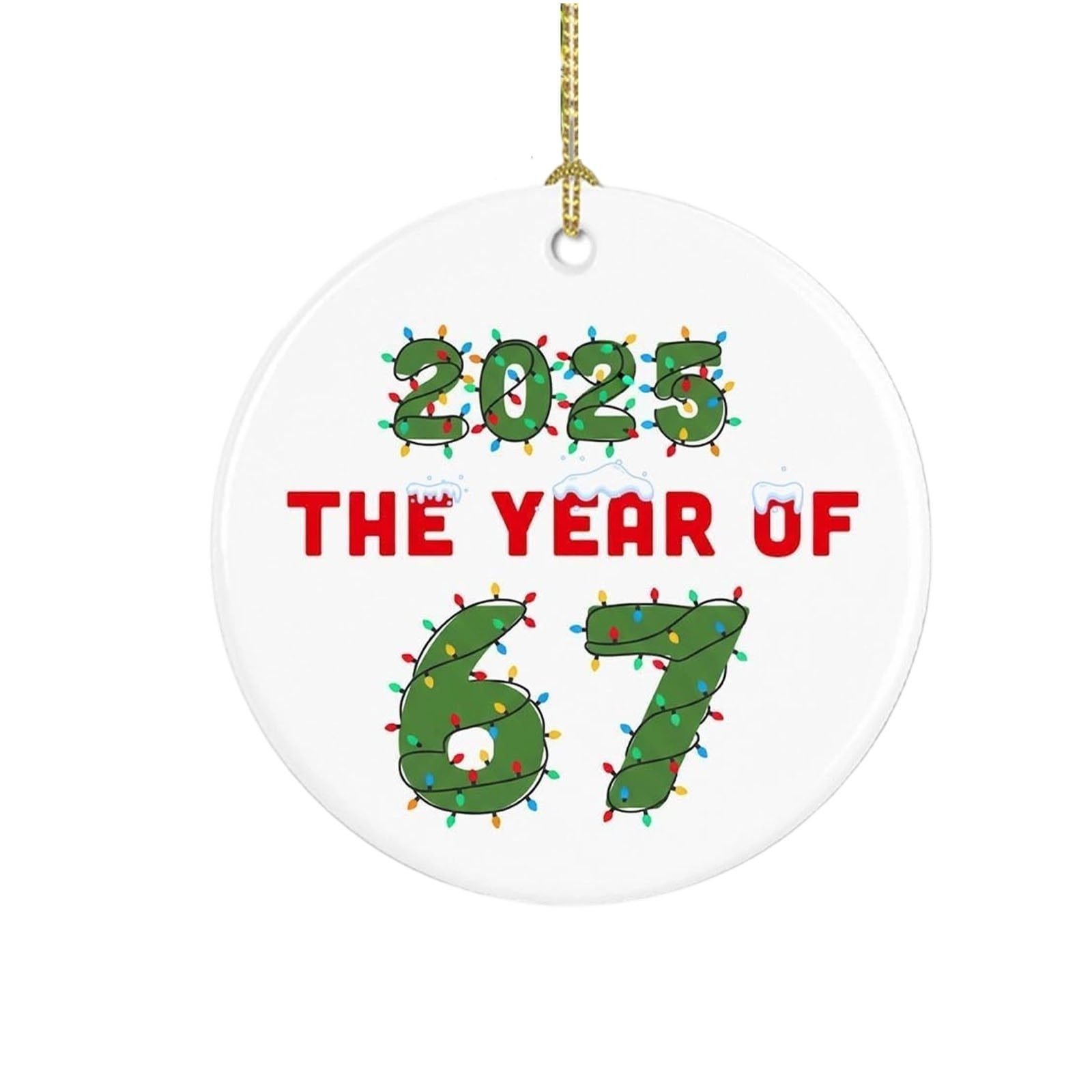 ZJNGJC 67 Meme Christmas Ornament Funny Holiday Decor for Gen Z Gen ...