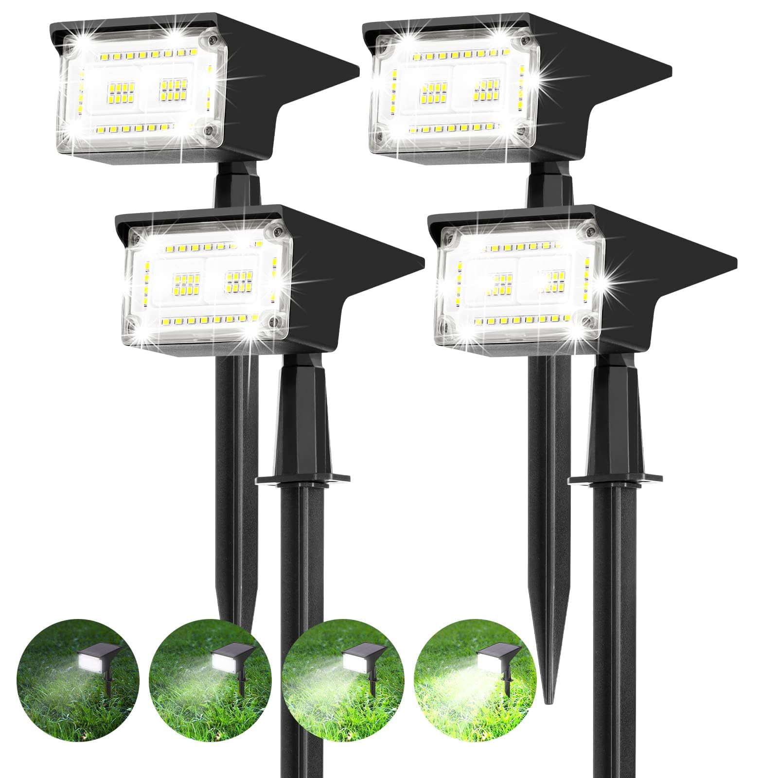 ZJOJO Solar Spot Lights Outdoor, Solar Lights Outdoor 40 LEDs IP65 ...