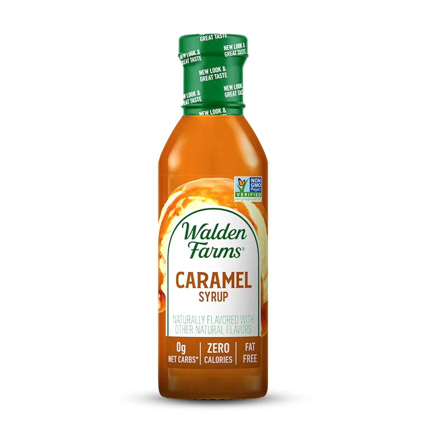 ZJQF Caramel Syrup 12 oz - Sweet Syrup, Near Zero Fat, Sugar and ...