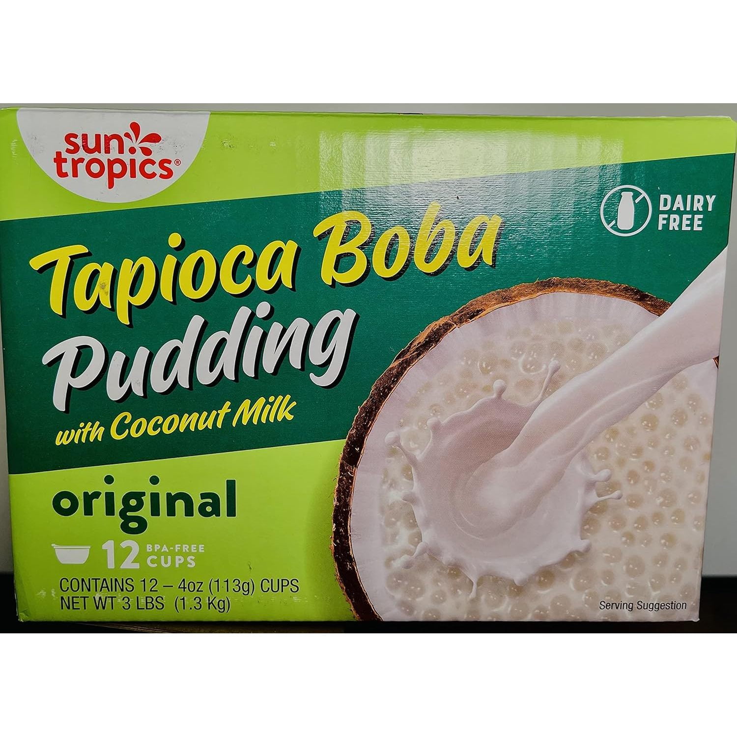 ZJQF Tapioca Pudding, Boba Pudding with Coconut Milk, Dairy Free ...