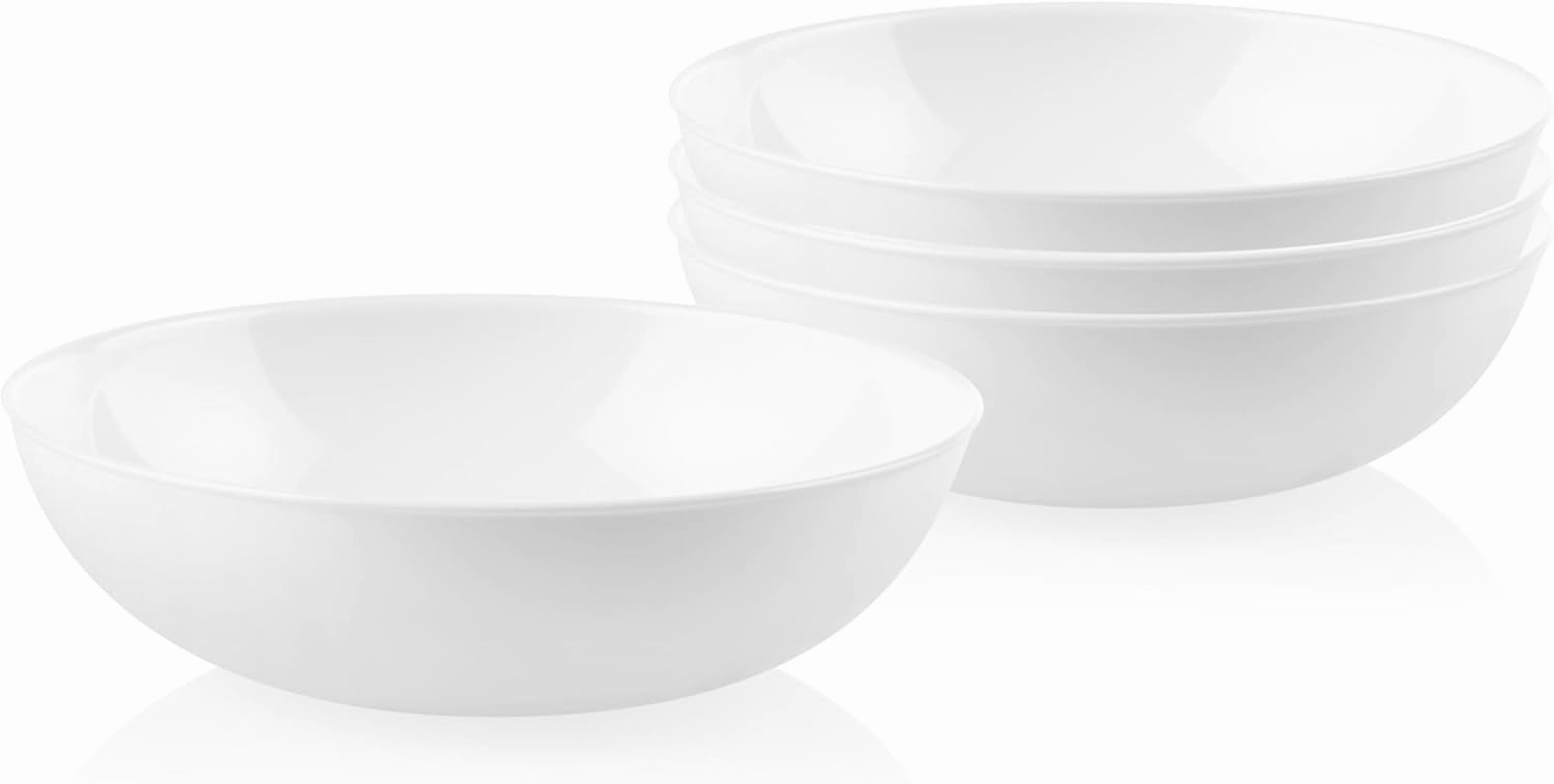 ZJQYDS 4-Pc Meal Bowls Set Service for 4, Durable and Eco-Friendly 9-1/ ...