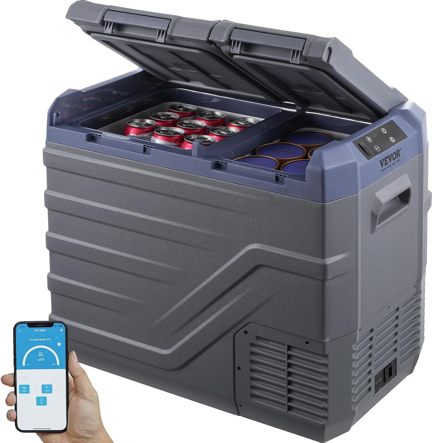 ZJQYDS Car Refrigerator, 12 Volt Car Refrigerator Fridge, 40 L Dual ...