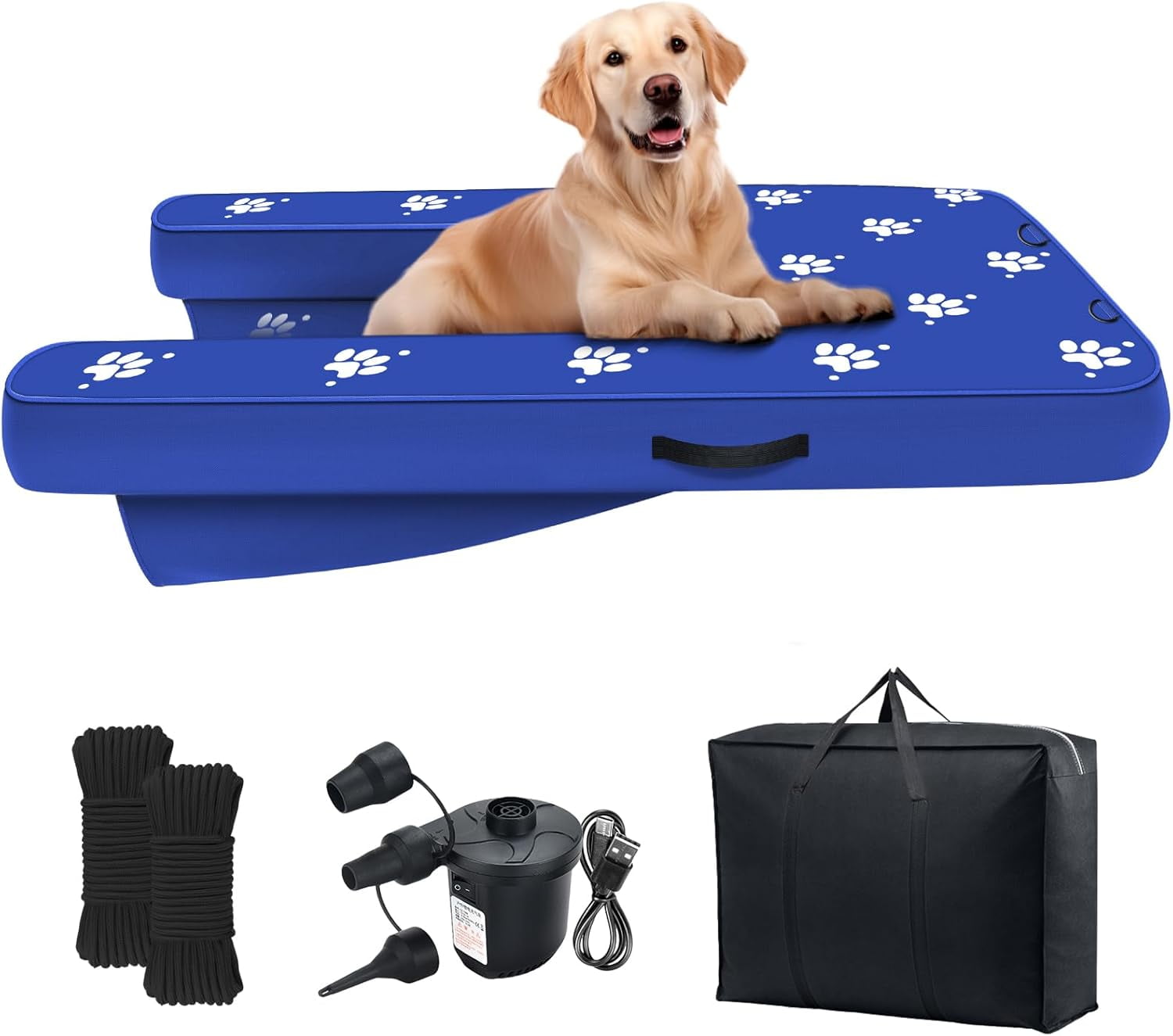 ZJQYDS Inflatable Dock Platform with Electric Pump, Dog Boat Ramp ...