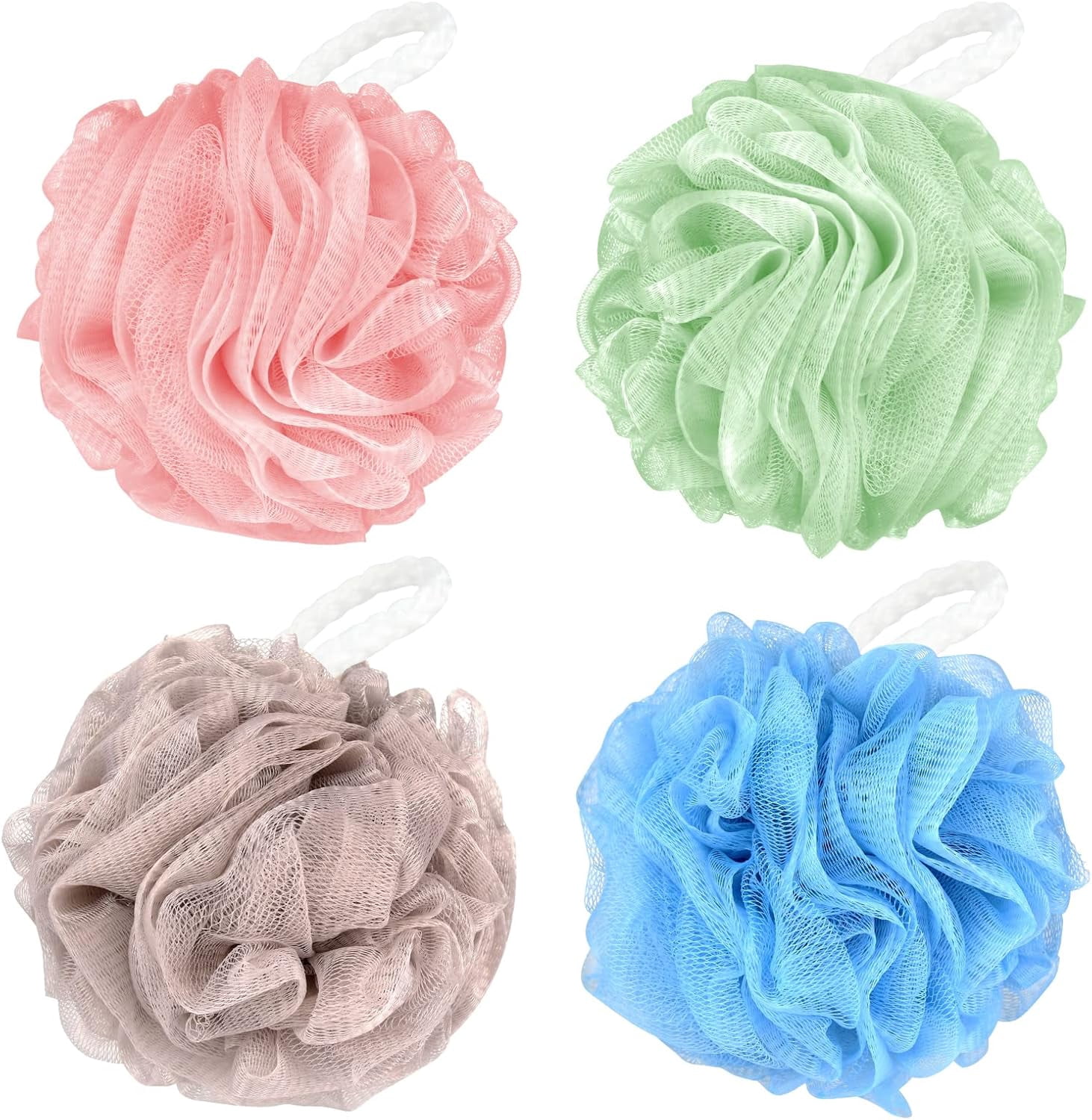 ZJQYDS Large Bath Sponges Loofahs 70g,4 Pack Shower Sponge Exfoliating ...