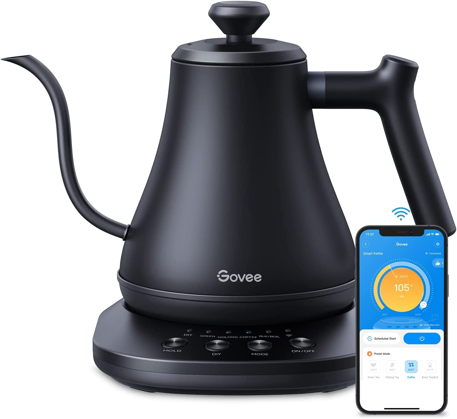 ZJQYDS Smart Electric Kettle, WiFi Variable Temperature Pour Over ...
