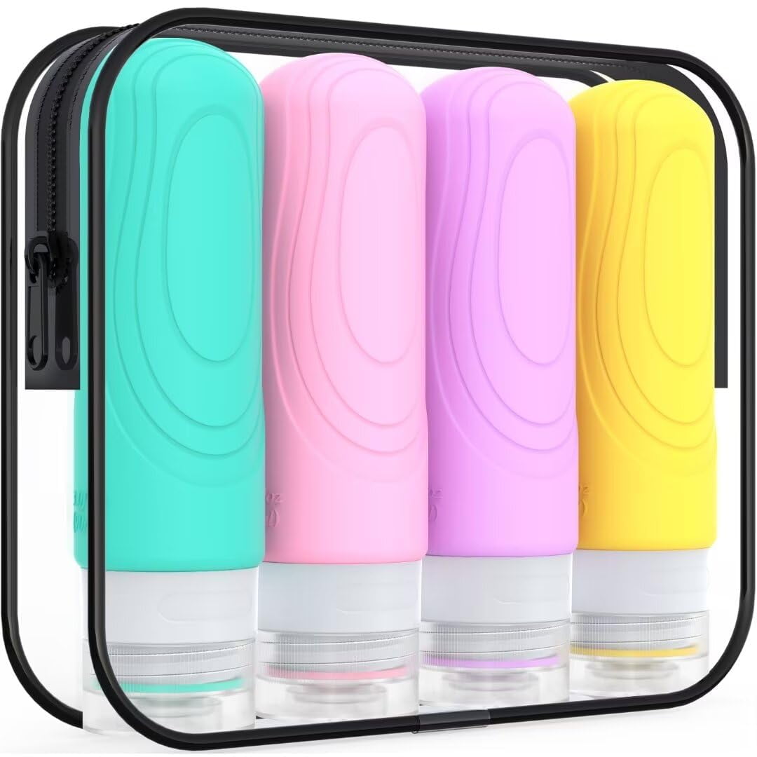 ZJQYDS Travel Bottles for Toiletries, 3oz Size TSA Approved Leak Proof ...