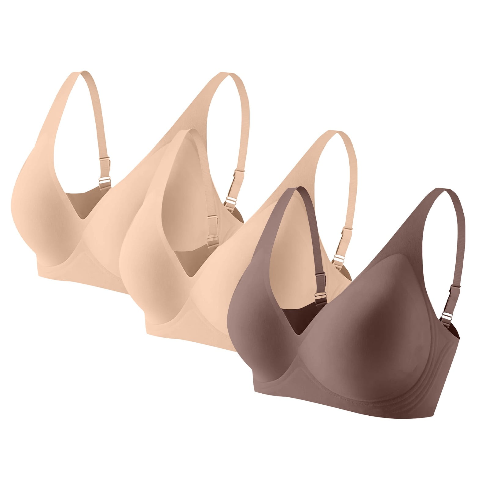 ZJXFGS 3 Pack Womens Bras Wireless,Full Coverage Bras for Women,Bras ...