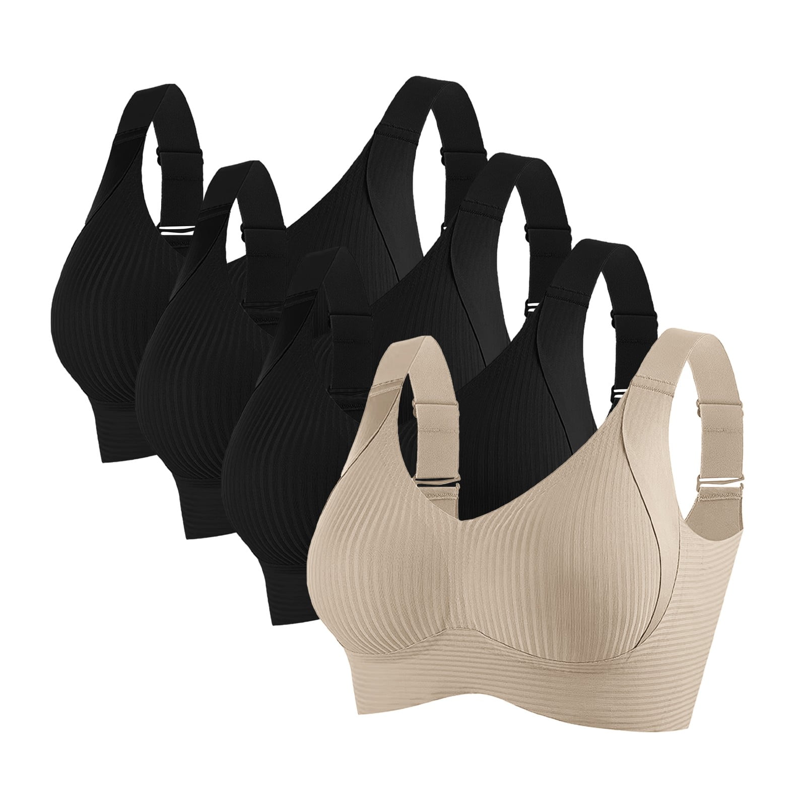 ZJXFGS Women's Wireless Supportive Bras,Bras for Sagging Breasts,Plus ...