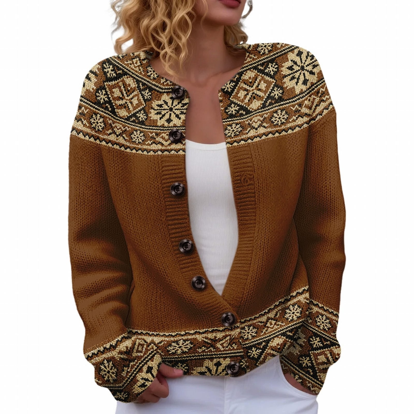 ZJXFGS Womens Cable Knit Cardigan Sweater Coats for Women Lightweight ...