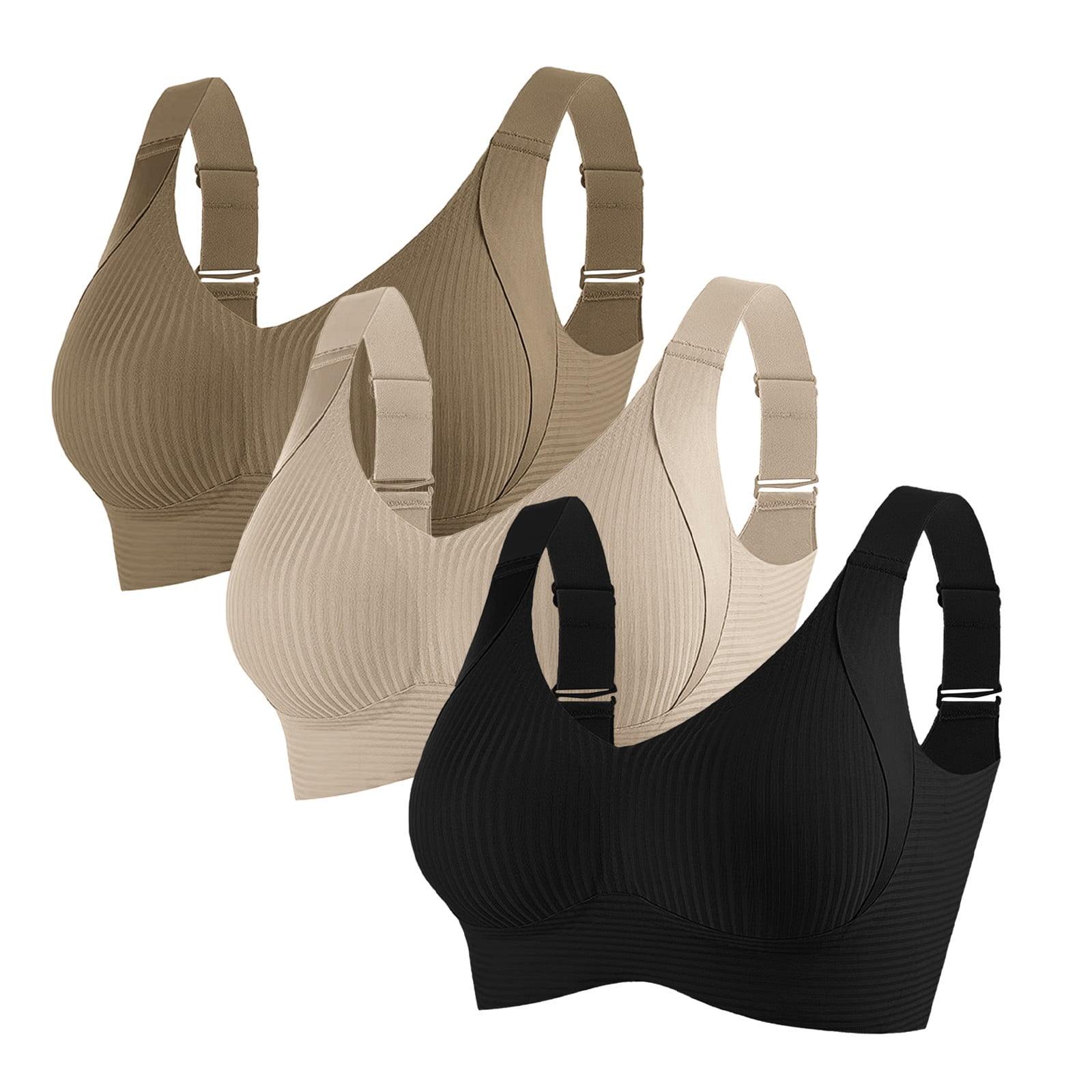 ZJXFGS Womens Seamless Jelly Bras,Comfort Bra,No Underwire Soft Push Up ...