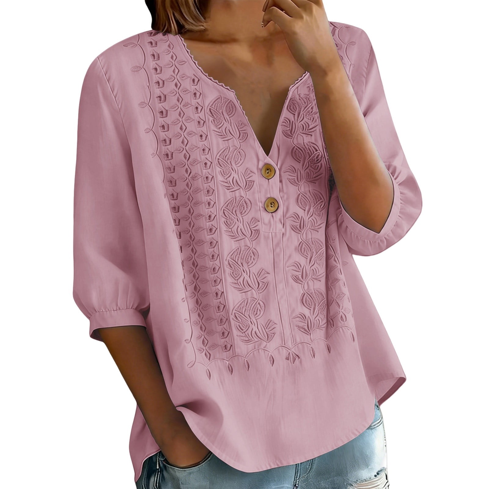 ZJXFGS Womens Summer Boho Tops,Office Dress Shirt Short Sleeve Workout ...