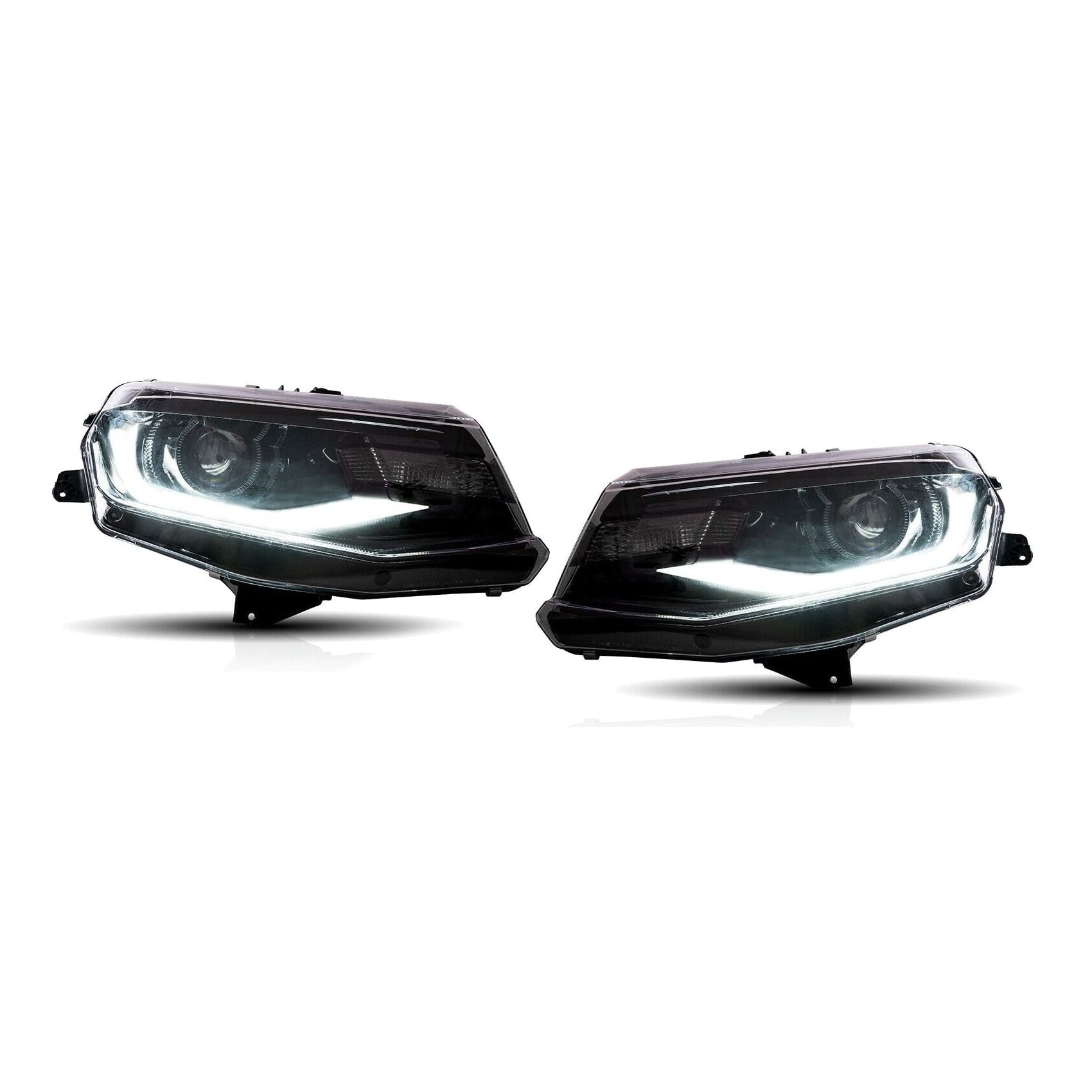 ZJYAIZD Fits Projector Headlights Front Lights Clear Lens Pair 2pc ...