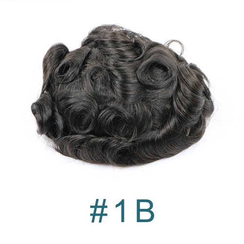 ZJZZ HZZA Brown Blonde Men‘s Toupee Wigs Natural Human Hair Pieces Full ...