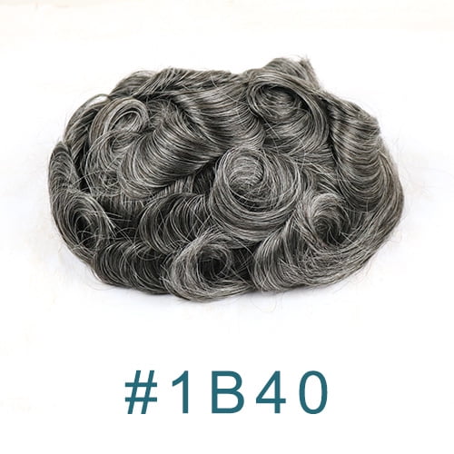 ZJZZ HZZA Brown Blonde Men‘s Toupee Wigs Natural Human Hair Pieces Full ...