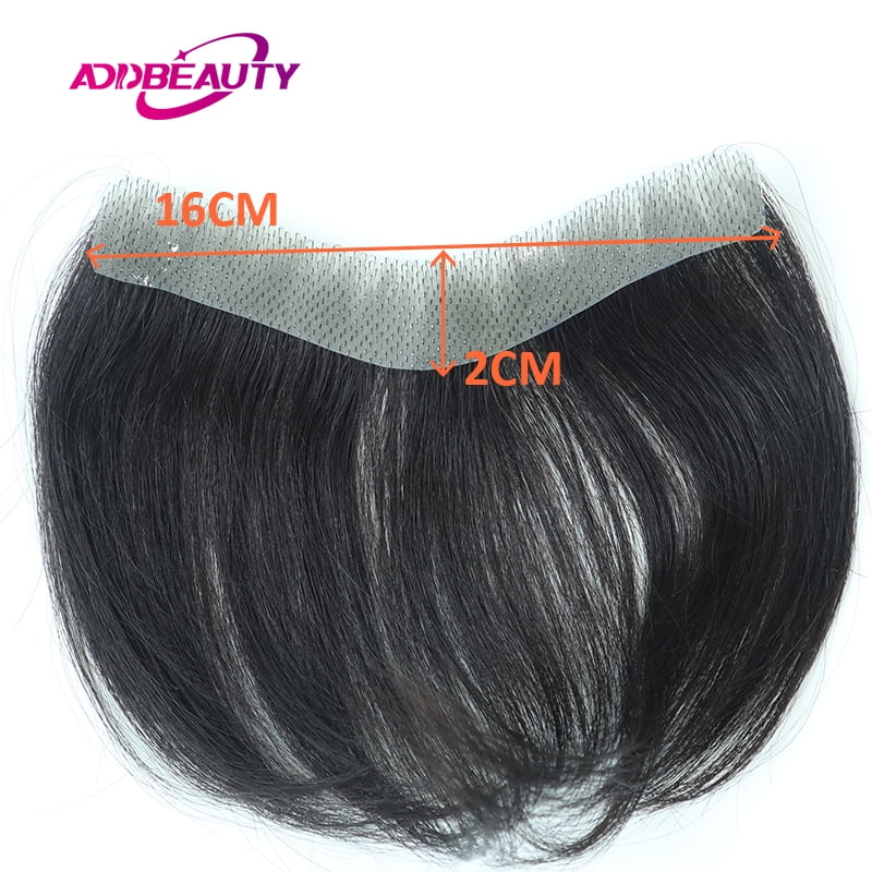 ZJZZ HZZA Human Hair Men Toupee V Loop Front Thin Skin PU Wigs Remy ...