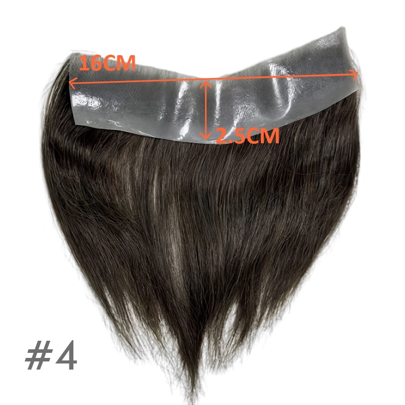 ZJZZ HZZA Human Hair Men Toupee V Loop Front Thin Skin PU Wigs Remy ...