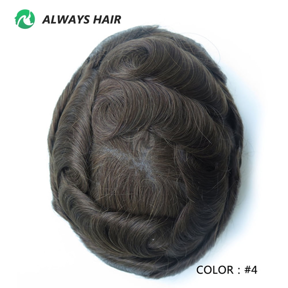 ZJZZ HZZA I SKIN Men‘s Capillary Prosthesis Indian Human Hair 130% Hair ...