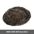 ZJZZ HZZA Indian Human Hair Men Toupee 6” Fine Mono Capillary ...