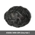 ZJZZ HZZA Male Swiss Lace PU Human Hair Wig System 6” Hairpieces Men‘s ...
