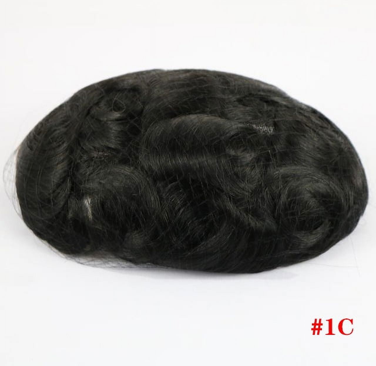 ZJZZ HZZA Men Toupee Thin Skin PU Hair System Indian Human Hair Wig ...