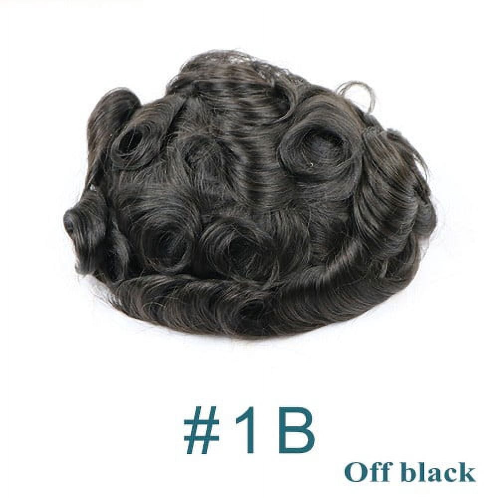 ZJZZ HZZA Men‘s Gray Human Hair Replacement System Toupee Capillary ...