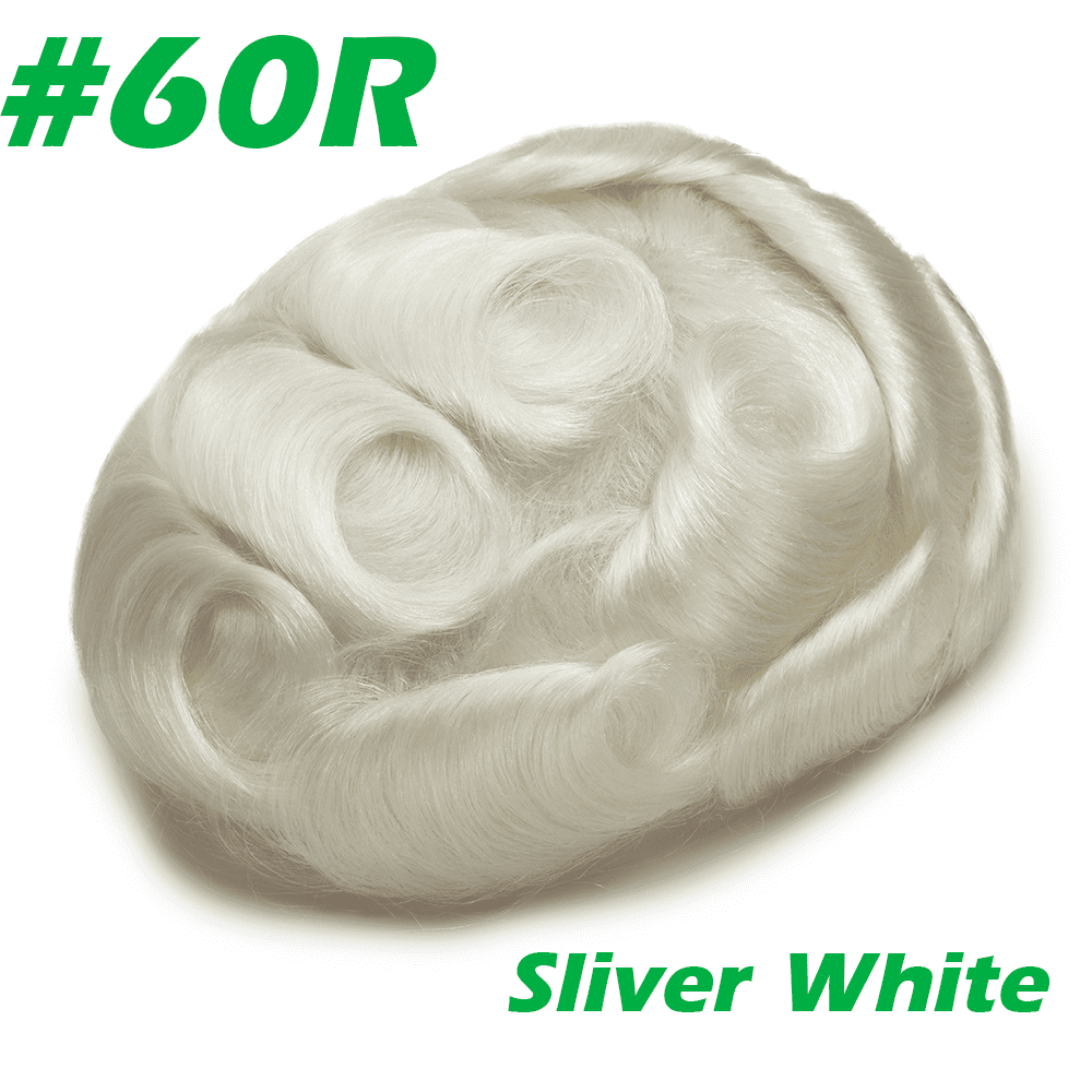 ZJZZ HZZA Wig Man Human Hair Toupee Prosthesis 90- Desnity V Loop Men‘s ...