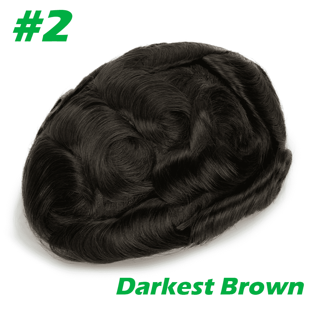 ZJZZ HZZA Wig Man Human Hair Toupee Prosthesis 90- Desnity V Loop Men‘s ...