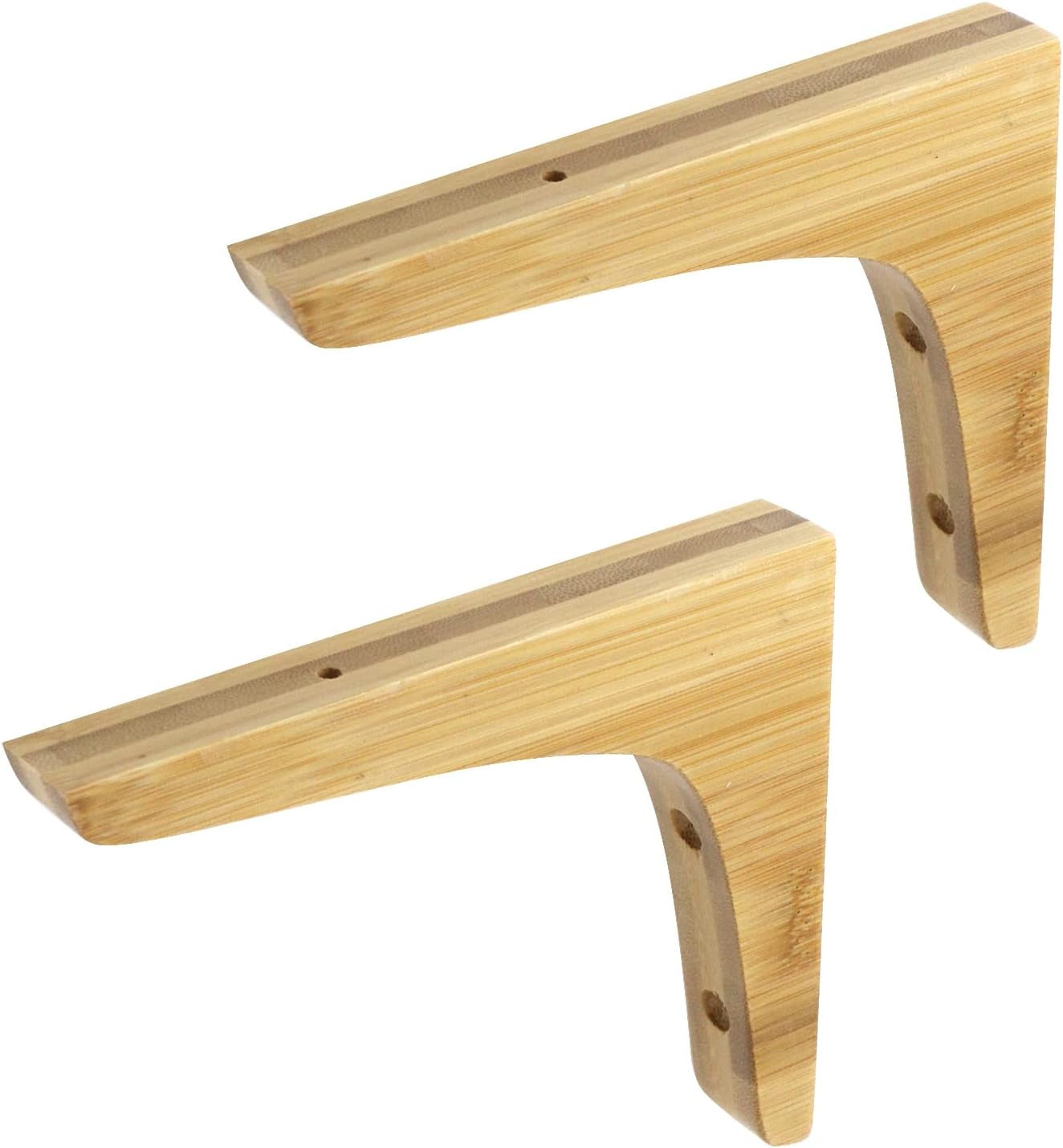 Hltser 2 Pack L Style Board Bracket Wall Mount Wood Shelf 8 Inch ...