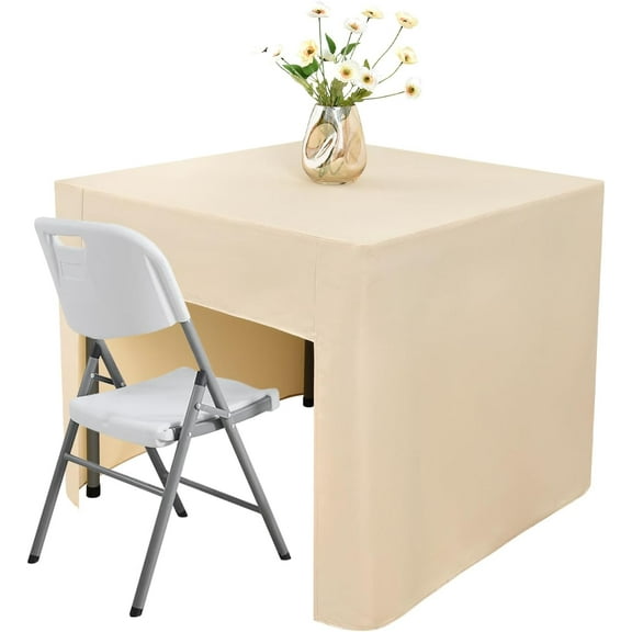 Free Shipping! Tablevogue 48x48 Fitted Polyester Tablecloth Cover ...