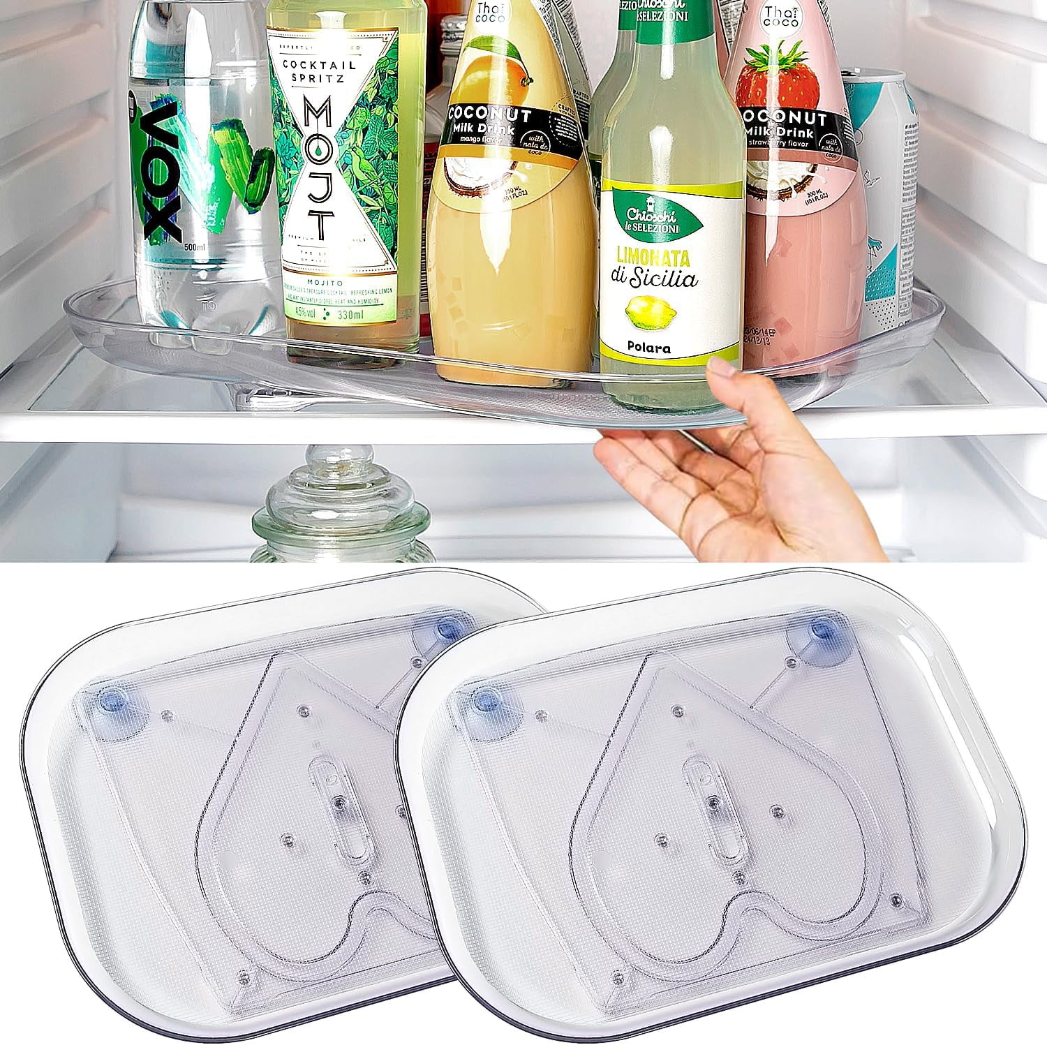 ZJbiubiuHome Lazy Susan 【2Pack】 10Inch Non-Skid Lazy Susan Organizer ...