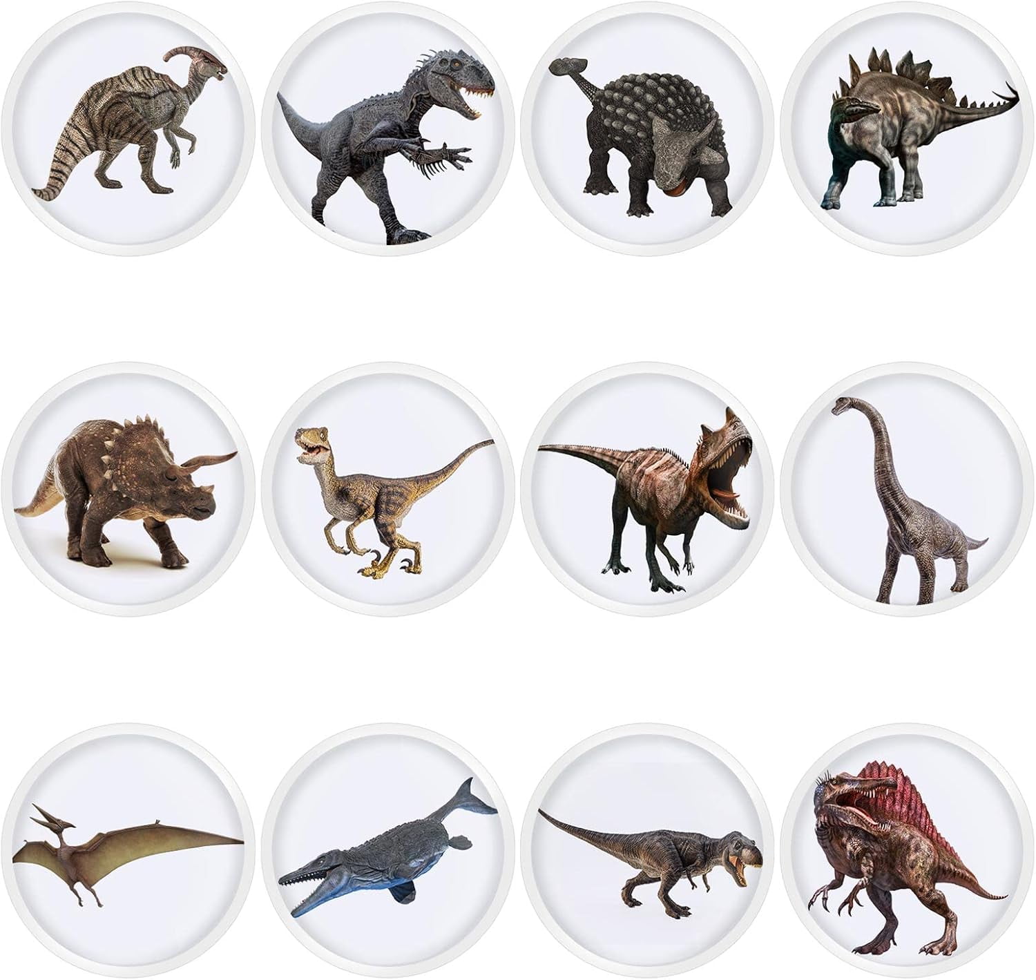 ZJbiubiuHome Unittype 12 Pcs Dinosaur Dresser Knobs Round Rubber Drawer ...