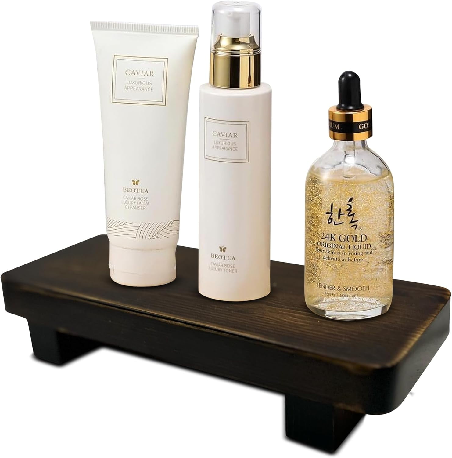 ZJbiubiuHome Wooden Riser - Footed Wooden Trays for Décor - Water ...